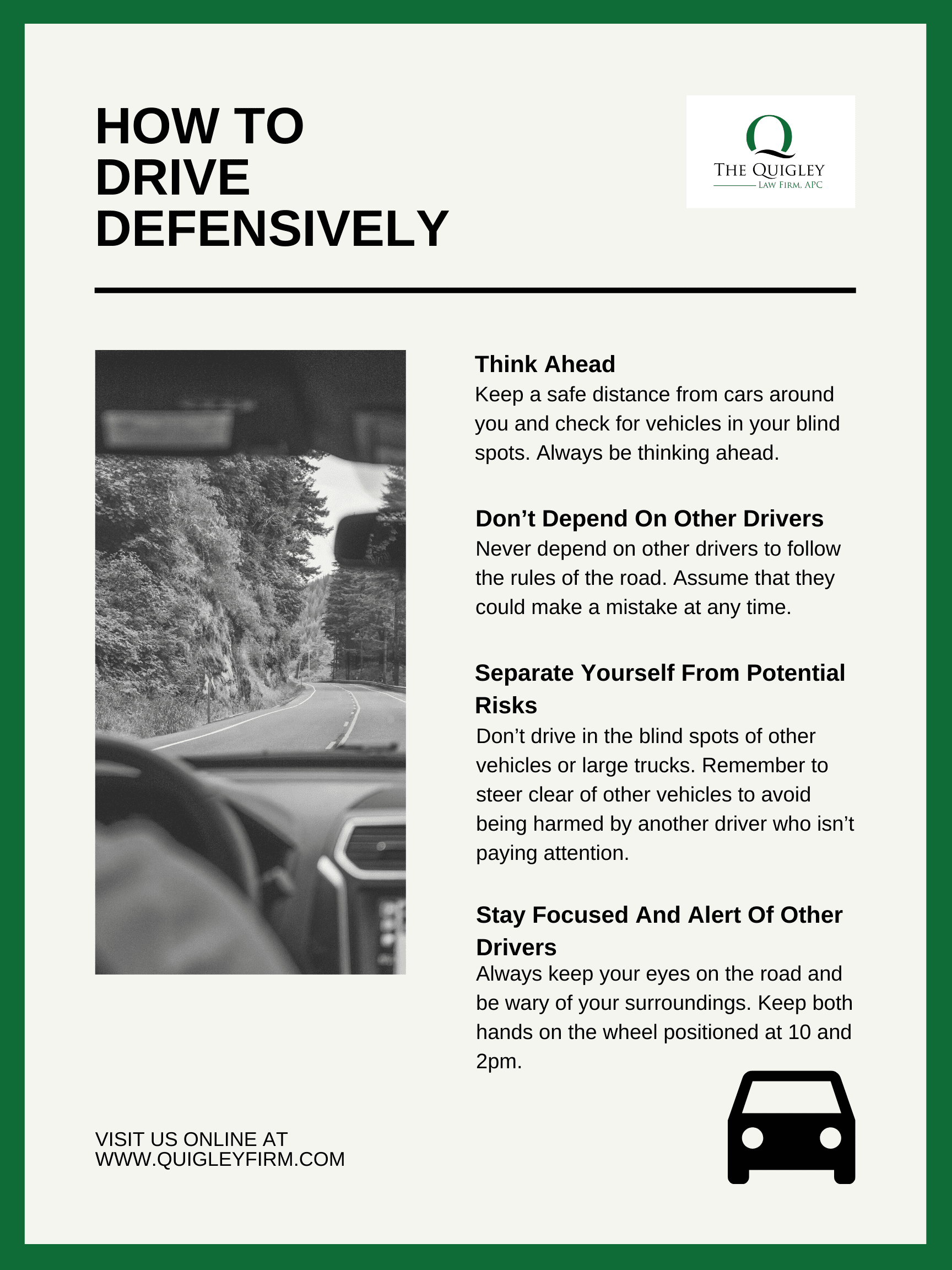 How To Drive Defensively | Quigley Personal Injury Lawyers