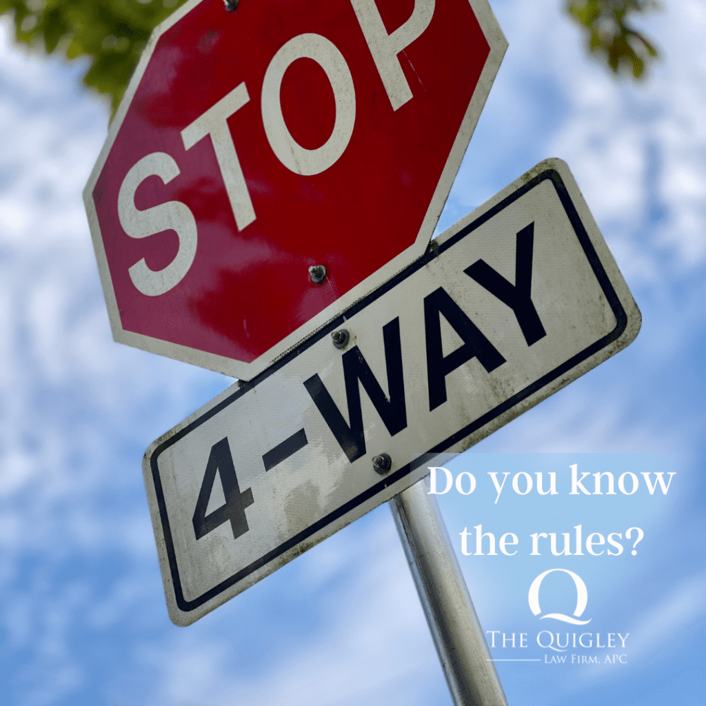 Navigating 4-Way Stops: The Rules of the Road in California | Quigley ...